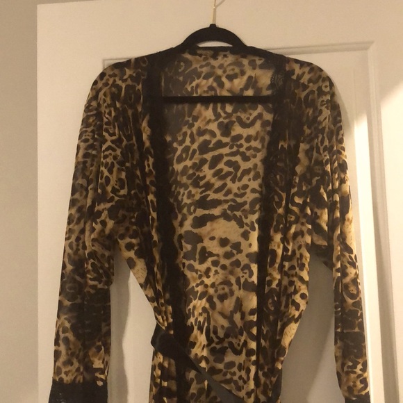 SHEIN | Intimates & Sleepwear | Mesh Cheetah Print Robe | Poshmark